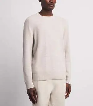 N.peal Organic Cashmere Crew Neck Sweater - Grey