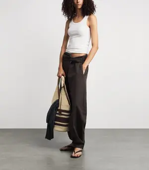 ANINE BING Raffia Stripe Leah Tote Bag