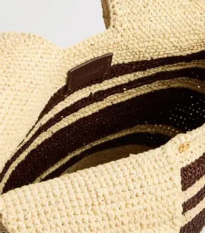 ANINE BING Raffia Stripe Leah Tote Bag