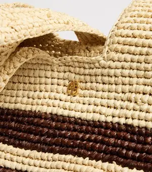 ANINE BING Raffia Stripe Leah Tote Bag