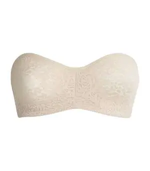 Wacoal Lace Halo Strapless Bra - Beige