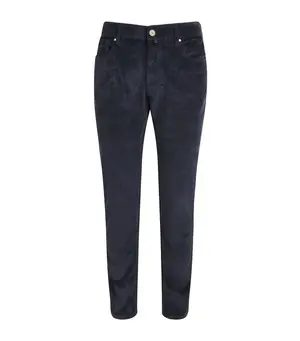 JACOB COHЁN Corduroy Bard Slim-fit Chinos - Navy
