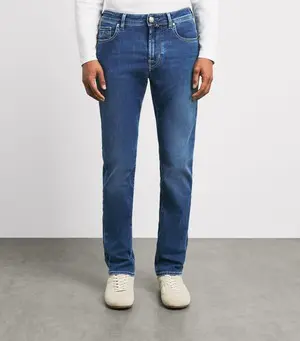 Jacob Cohen Pony Hair-patch Bard Tapered Jeans