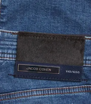 JACOB COHЁN Limited Edition Tapered Jeans With Pony Hair Patch