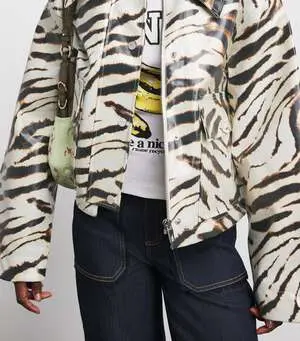 GANNI Laminated Zebra Jacket