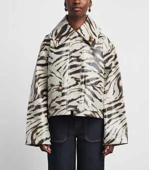 GANNI Laminated Zebra Jacket