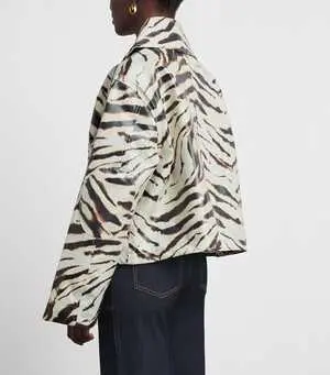 GANNI Laminated Zebra Jacket