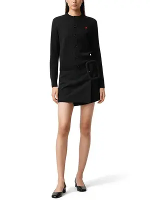 AMI Paris Cardigan In Lana Con Logo