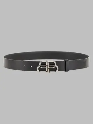 Balenciaga Cintura "bb" In Pelle - Black