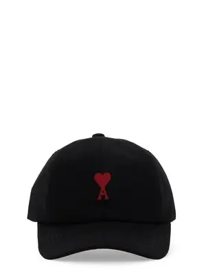 AMI Paris Cappello Da Baseball Con Logo - Black