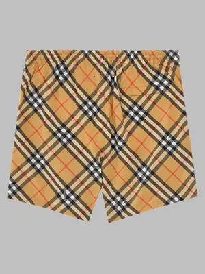 Burberry Check Print Swim Shorts - Beige