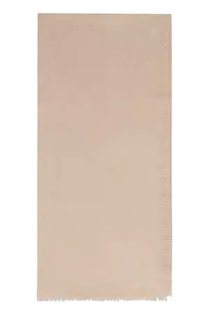 Gucci Gg Logo Silk And Wool Jacquard Scarf With Fringed Edges - Pink
