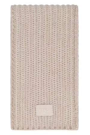 Fendi Wool & Cashmere Rectangular Scarf With 3d Spike Design, 25x180 Cm