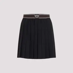 Versace Lightweight Wool Mohair Mini Skirt For - Black