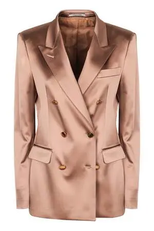 0205 TAGLIATORE Tagliatore T-parigi Double-breasted Blazer & Trouser Two-piece Suit - Pink