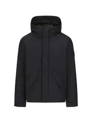 Stone Island Short Parka Jacket - Black