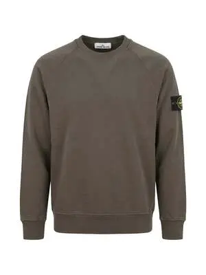 Stone Island Men's Stone Island-Inspired Crewneck Sweatshirt Coalgrey