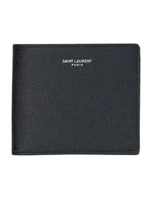 Saint Laurent Calf Leather Mini Wallet - Nero