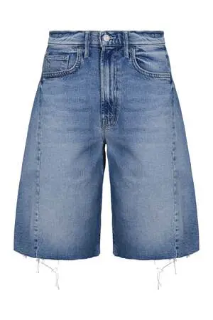 MOTHER Bermuda Half-pipe Fray Shorts - Denim