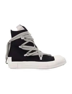 Rick Owens Tower Megalace High-top Sneakers - Black/milk/milk