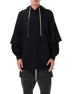 Rick Owens Cotton Jersey T-shirt With Distressed Detail - Nero