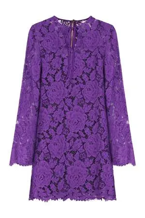 Dolce & Gabbana Lace Midi Dress With Silk Lining
