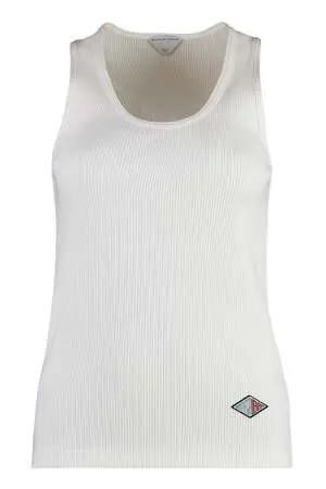 Bottega Veneta Ribbed Stretch Cotton Tank Top