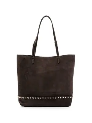 Valentino Garavani Rockstud Medium Leather Tote Bag - Brown