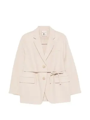 SEMICOUTURE Corine Wool Single-breasted Jacket - Beige