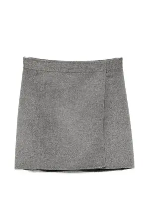 SEMICOUTURE June Wool Skirt - Grey