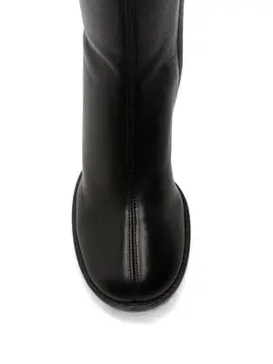 SERGIO ROSSI Leather Heel Boots