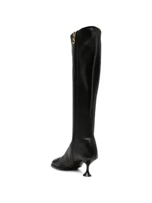 SERGIO ROSSI Leather Heel Boots