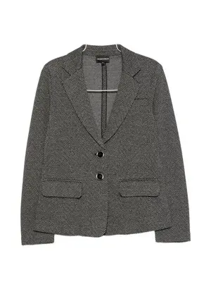 Emporio Armani Cotton Single-breasted Jacket - Black