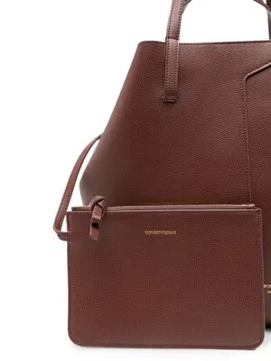 Emporio Armani Medium Leather Tote Bag
