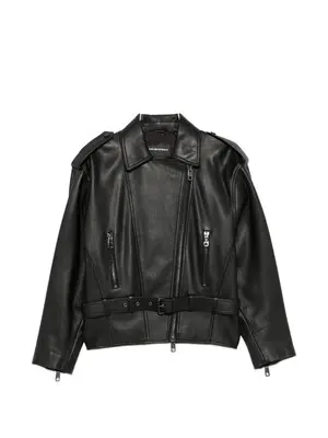 Emporio Armani Leather Jacket - Black