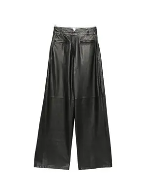 Emporio Armani Leather Trousers