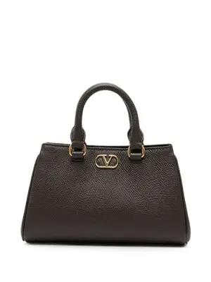 Valentino Garavani Vlogo Signature Leather Mini Bag - Brown