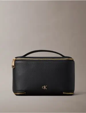 Calvin Klein Minimal Monogram Logo Cosmetic Case