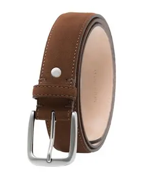 Ghurka Genuine Suede Leather Belt - Chestnut