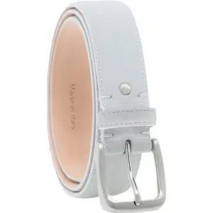 Ghurka Ghurka Genuine Suede Leather Belt White