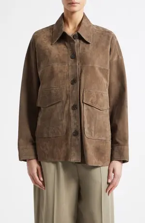 ARMA Kaylee Lamb Suede Jacket - Soil