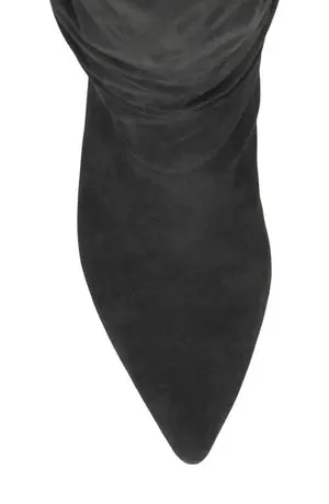 CHARLES DAVID Access Slouch Pointed Toe Kitten Heel Boot - Black