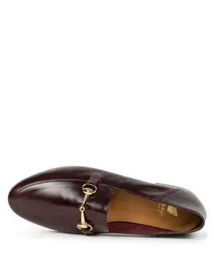 BOBBIES Jill Loafers With Horsebit Detailing - Cabernet