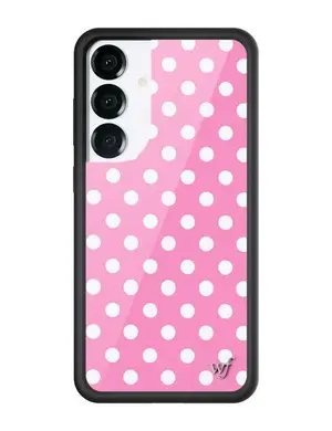 WILDFLOWER CASES Polka Dot | Pink And White Samsung /s25 Edge/s25 Plus/s25 Ultra Case - Galaxy S25 Plus