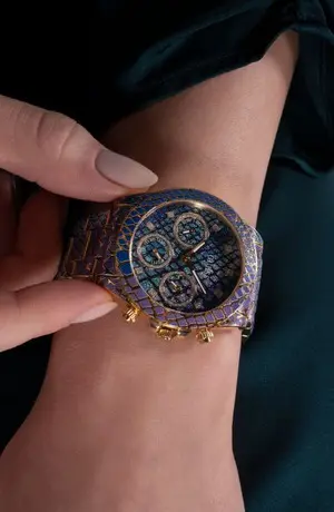 Guess Serpentina Python Pattern Bracelet Watch