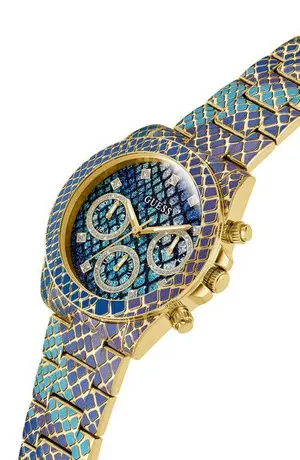 Guess Serpentina Python Pattern Bracelet Watch