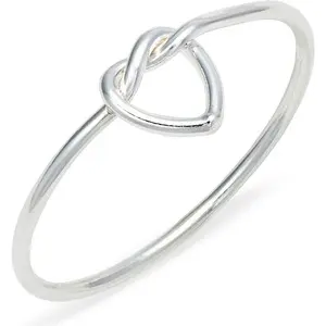 SET & STONES Knotted Heart Ring In 14k Gold Fill - Silver