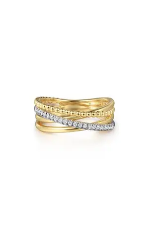 GABRIEL & CO. Bujukan Crisscross Ring