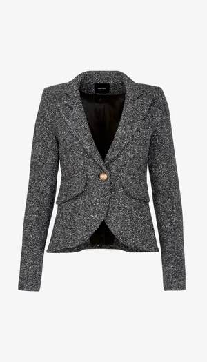 Smythe One Button Blazer With Rectangle Elbow Patch