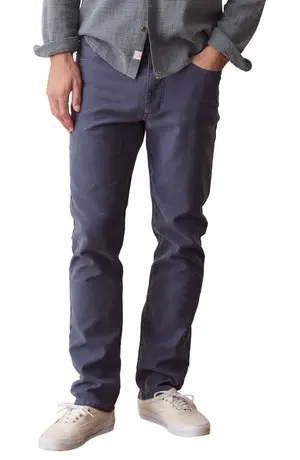 Marine Layer Flex Terry Slim Straight 5-pocket Pants True Navy